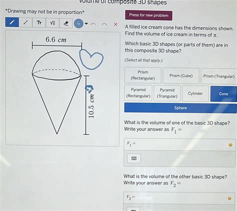 Solved Volume Of Composite 3d Shapes Drawing May Not Be In Proportion