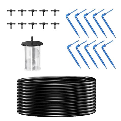 Yisuipu Solar Drip Irrigation Kit Accessories 328ft Tubing Drip