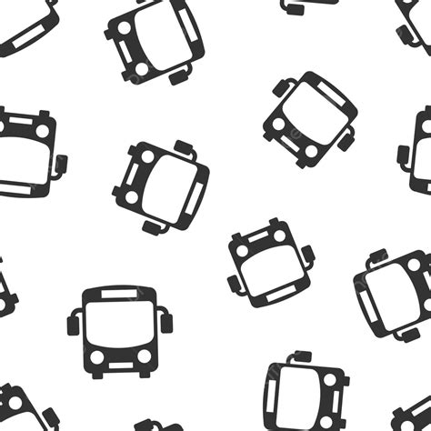 Seamless School Bus Pattern On White Background Background Simple
