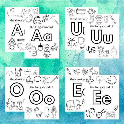 Short Vowel Coloring Pages Printable