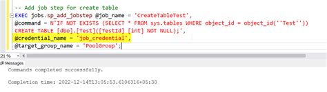 Azure Elastic Job Spaddjobstep Returns Cannot Reference The