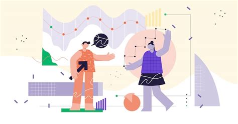 Premium Vector Data Analysis Abstract Concept Modern Flat Cyberspace Illustration