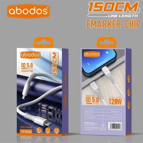 Abodos As Ds362 120w Pd Usb Data Cable Type C To Type C Super Fast Charging ความเร็วสูง 1 5