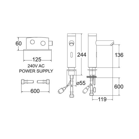 Deva Sensor Basin Tap Single Sensor4d Deck Mounted Chrome