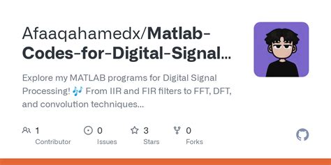 Github Afaaqahamedxmatlab Codes For Digital Signal Processing Explore My Matlab Programs For