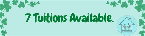 গৃহ ৭ টি টিউশন খালি আছে ♦️অফার নংঃ Gss 1116 গৃহ শিক্ষিকা আবশ্যক। শ্রেণীঃ নার্সারি বিষয়ঃ সব