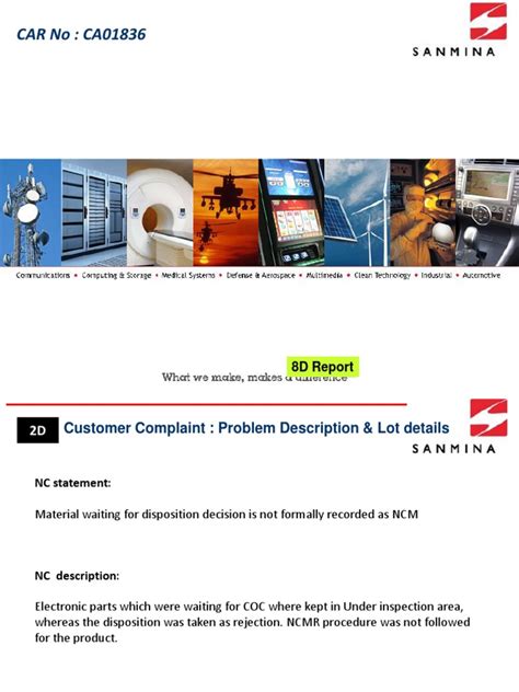 addressing non conformances an 8d report on improving the ncmr