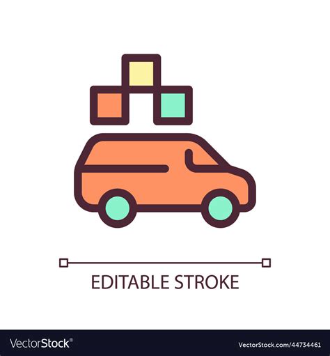 Minivan Taxi Pixel Perfect Rgb Color Ui Icon Vector Image