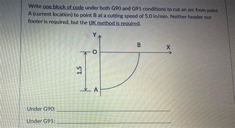 Solved Write One Block Of Code Under Both G90 And G91