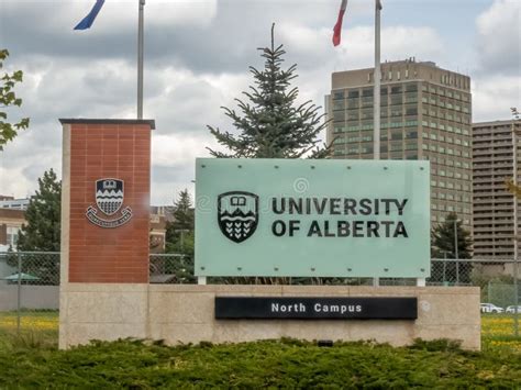 Entrance To The University Of Alberta S North Campus Featuring Its