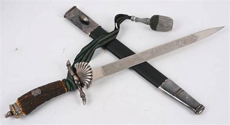 Wwii Nazi Triple Etched National Hunting Cuttlass