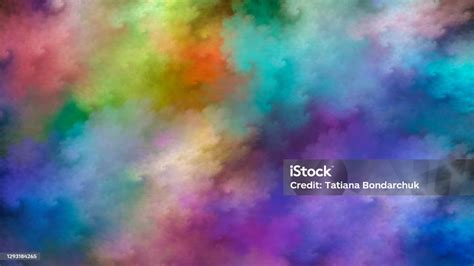 추상 무지개 색상 구름의 형태로 프랙탈 배경 상상력 창의력 및 디자인 프로젝트에 사용하기에 적합합니다 사랑에 대한 스톡 벡터 아트 및 기타 이미지 Istock