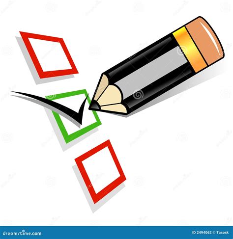 Pencil Checking Blank Checkbox Stock Vector Illustration Of Icon Decision 2494062
