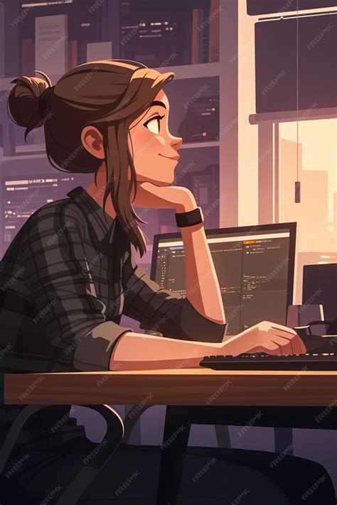 Caucasian Female Software Developer In Her 40s Debugging A Program