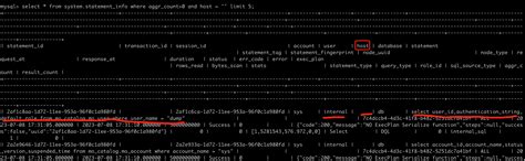 [bug] host and transaction id etc fields in statement info have empty string value · issue