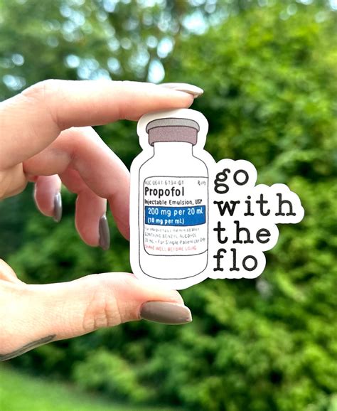 Vetmed Stickers Go With The Flo Propofol Vet Tech Vetmed