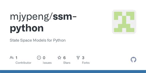 GitHub Mjypeng Ssm Python State Space Models For Python