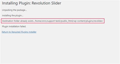 How To Fix Destination Folder Already Exists” Error In Wordpress
