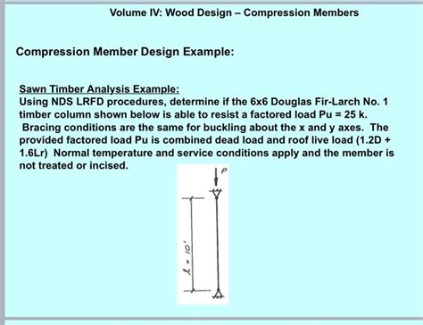 solved volume iv wood design compression members