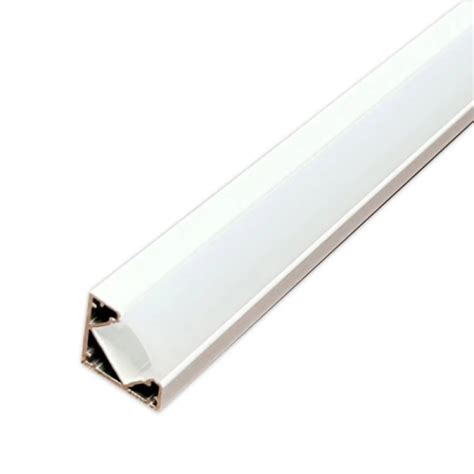 45 Degree Angled Extrusion White With Opal Diffuser 2020 Vision Lighting