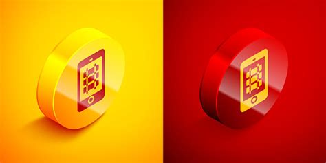 주황색과 빨간색 배경에서 격리된 앱 인터페이스 아이콘을 구매하는 등도 측정 온라인 티켓 예약 및 구매 전자 티켓 주문 화면에 전자 열차 티켓 서클 버튼입니다 벡터 3차원