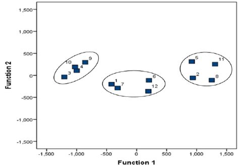 Clustering Of Twelve Tomato Genotypes Indicated By Numbers 1 12 As