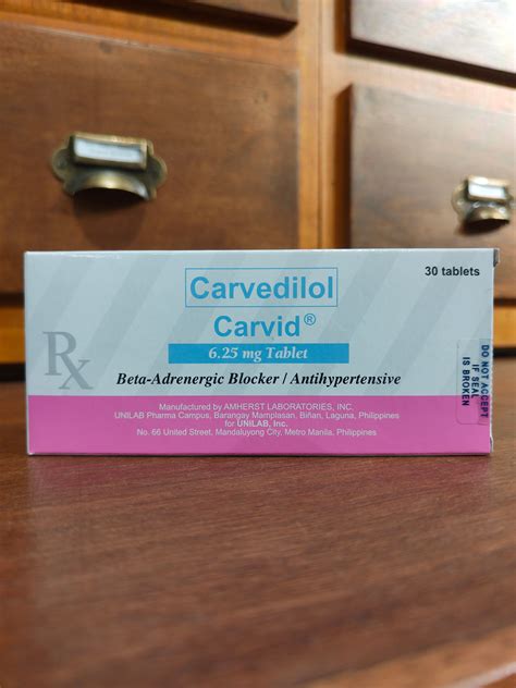 Carvedilol Carvid 6 25mg Tablet Meds For All