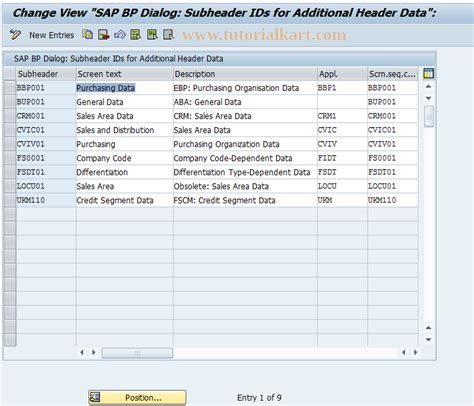 bus hdrid sap tcode bp tax header ids