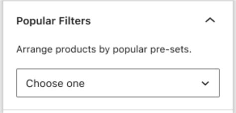Product Query 3 Settings Implement The Quick Display Presets · Issue 7621 · Woocommerce