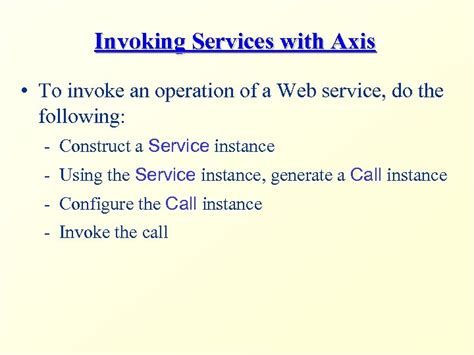 Handling Web Services With Apache Axis Web Service