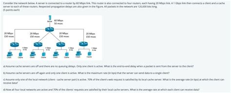 Solved Consider The Network Below A Server Is Connected To