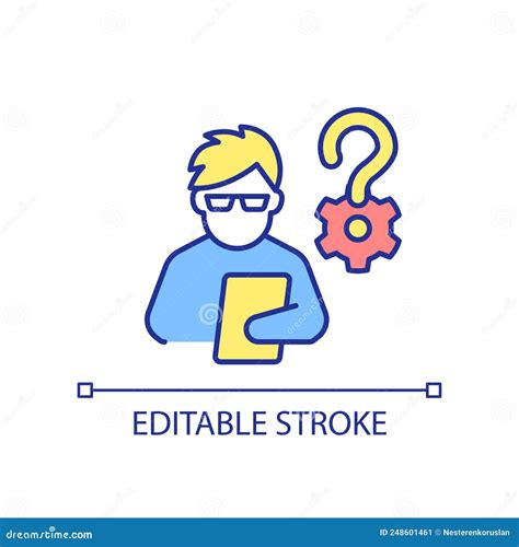 Technical Specialist RGB Color Icon Stock Vector Illustration Of