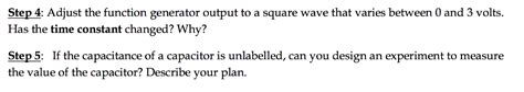 solved adjust the function generator output to a square wave