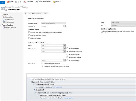 xrm formula 061 validate opportunity won · north52 support