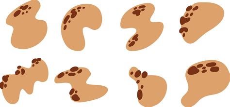 Abstract Stain Shape Basic Brown Blob Or Melt Blot Liquid Free Form Element With Dot Dotted
