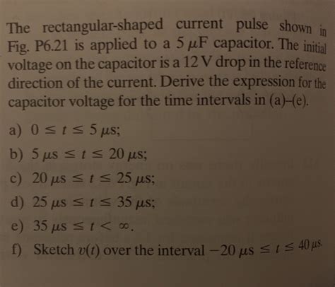 solved the rectangular shaped current pulse shown i fig