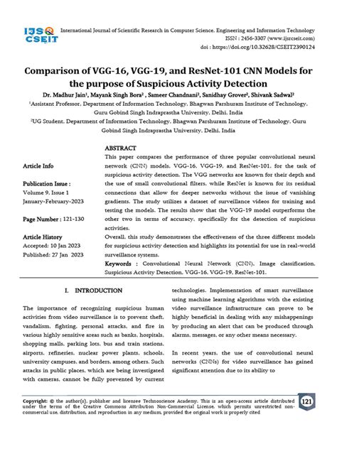 Comparison Of Vgg 16 Vgg 19 And Resnet 1 Pdf Computing Computer