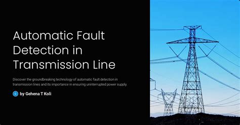 automatic fault detection in transmission line
