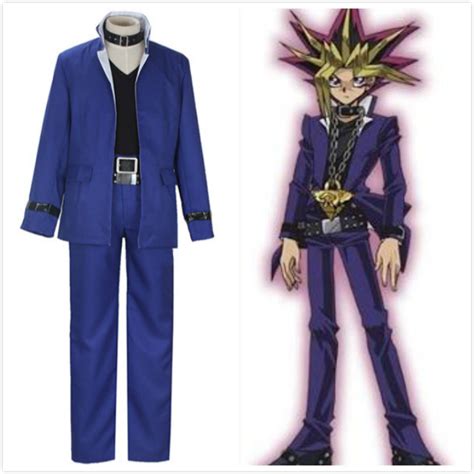 Yu Gi Oh Anb Yugi Muto Blue Uniform Cosplay Costume Custom Free
