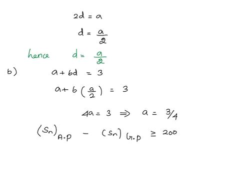 Solved The Seventh Third And First Ierms Of An Arithmetic Sequence
