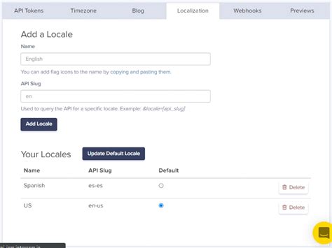Setting Up Localization On Your Account Knowledge Base ButterCMS