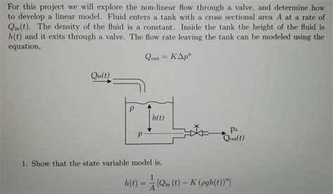 Solved For This Project We Will Explore The Non Linear Flow Chegg