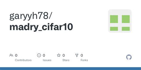 Github Garyyh78madrycifar10