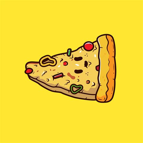Cute Cartoon Pizza 35758580 Vector Art At Vecteezy