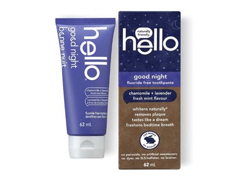 Hello Good Night Fluoride Free Toothpaste Chamomile Lavender 62 Ml
