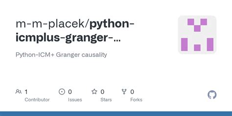 Github M M Placekpython Icmplus Granger Causality Python Icm