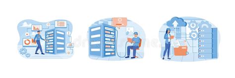 Concept Of Server Maintenance Optimizing Computer Networks Managing Cloud Computing