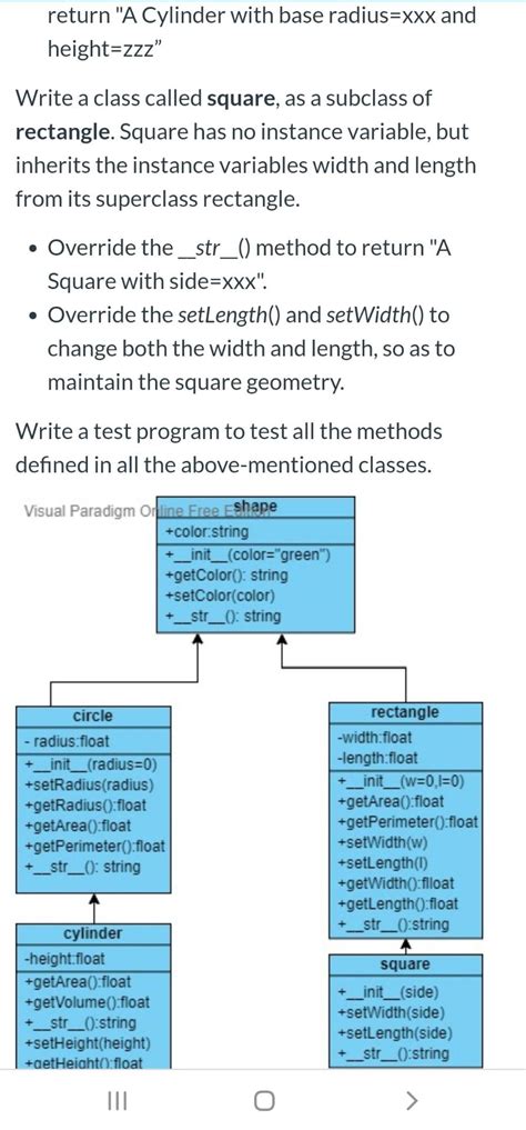 solved write a superclass called shape which contains