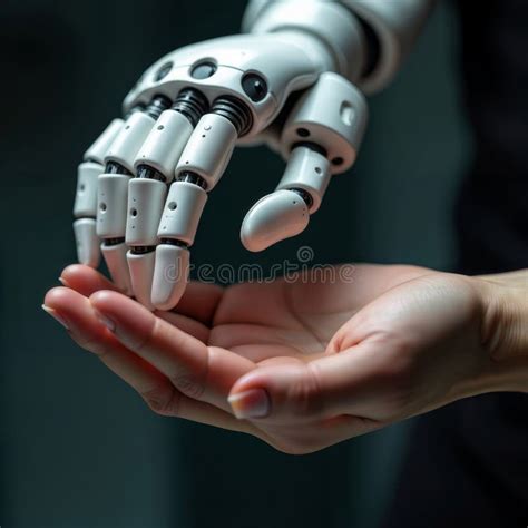 Interaction Of Human And Robot A New Era Generative Ai Stock Illustration Illustration Of