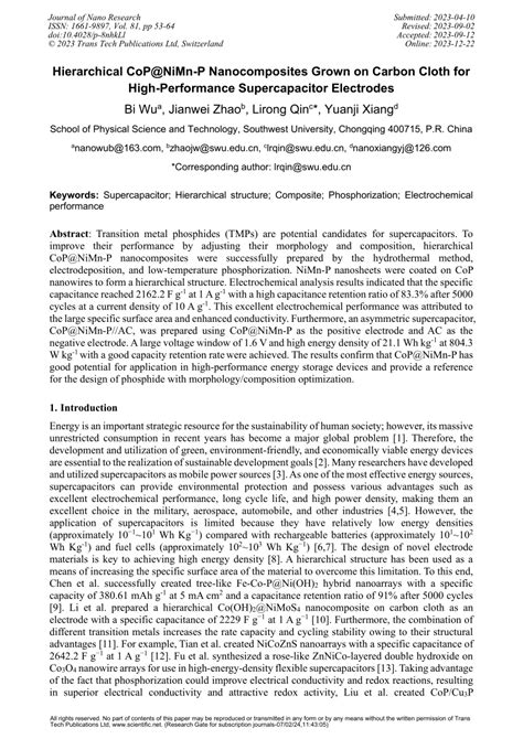 Hierarchical Copnimn P Nanocomposites Grown On Carbon Cloth For High